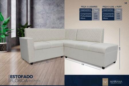 Casa Gonçalves - Sofá Florida (de canto) 3x3 Lug + Puff - Meu catálogo ...